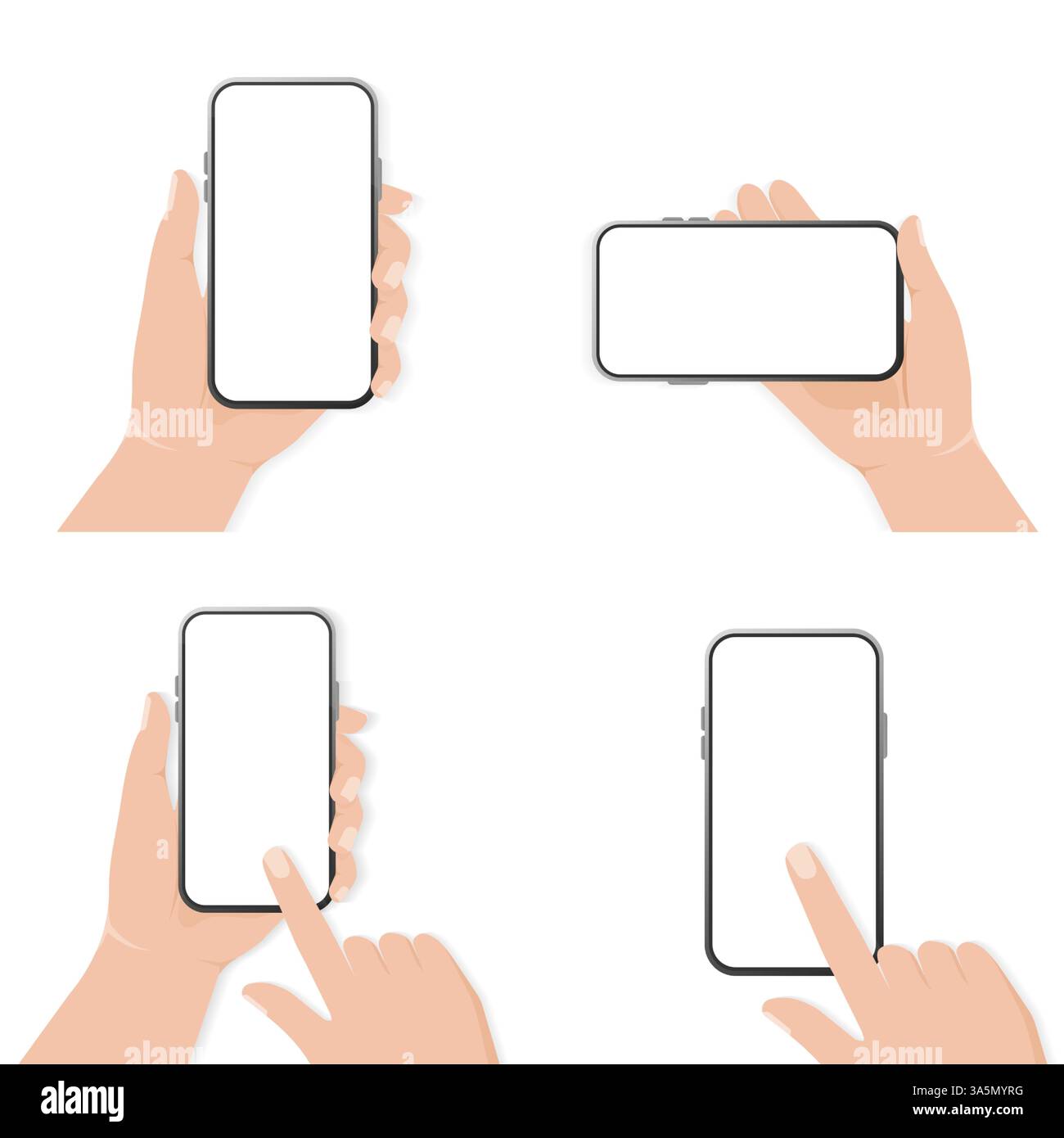 Design template with smartphone with hand rotate. Technology vector ...