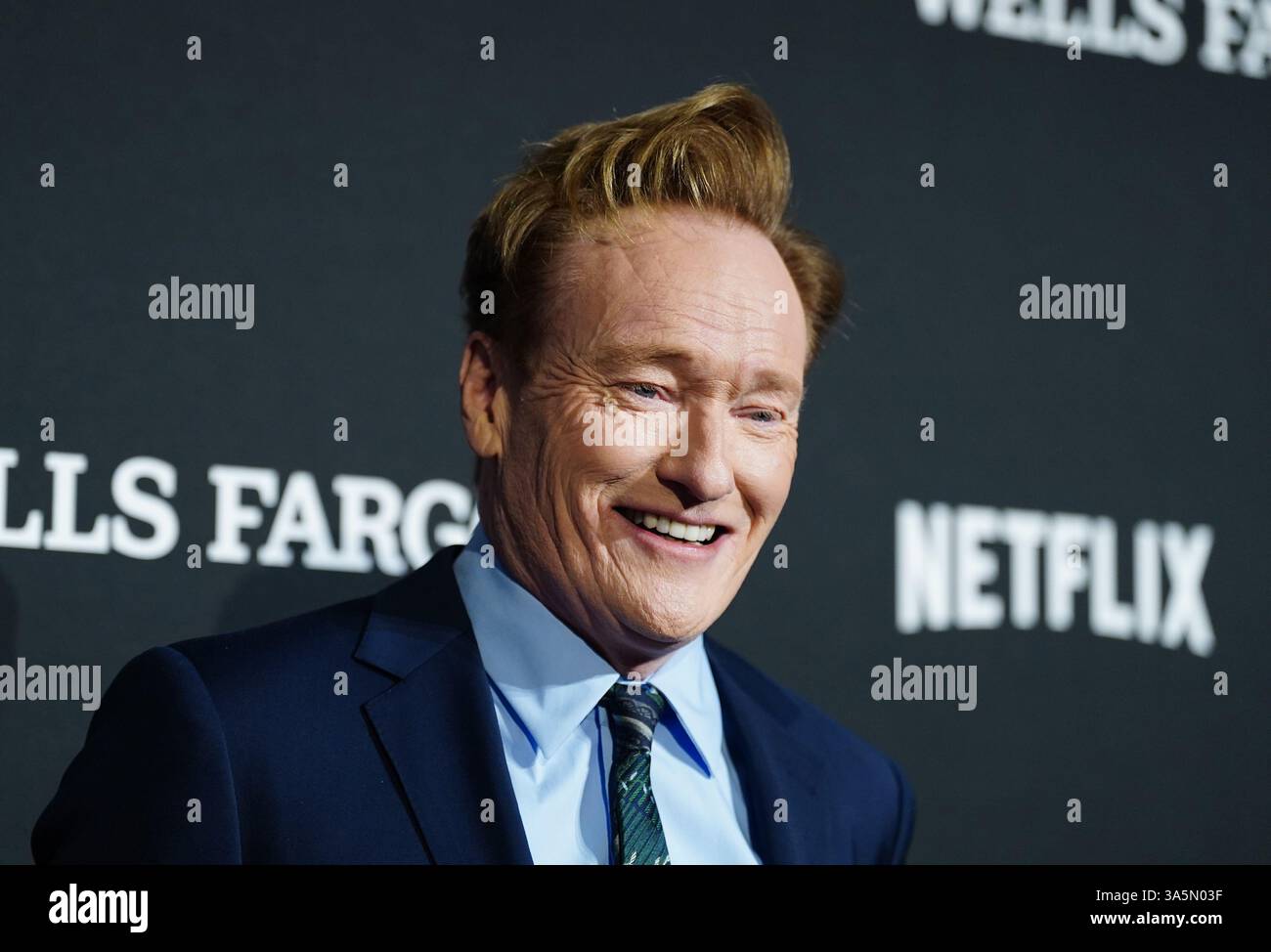 Conan O'Brien arrives on the red carpet for a ceremony to receive the ...