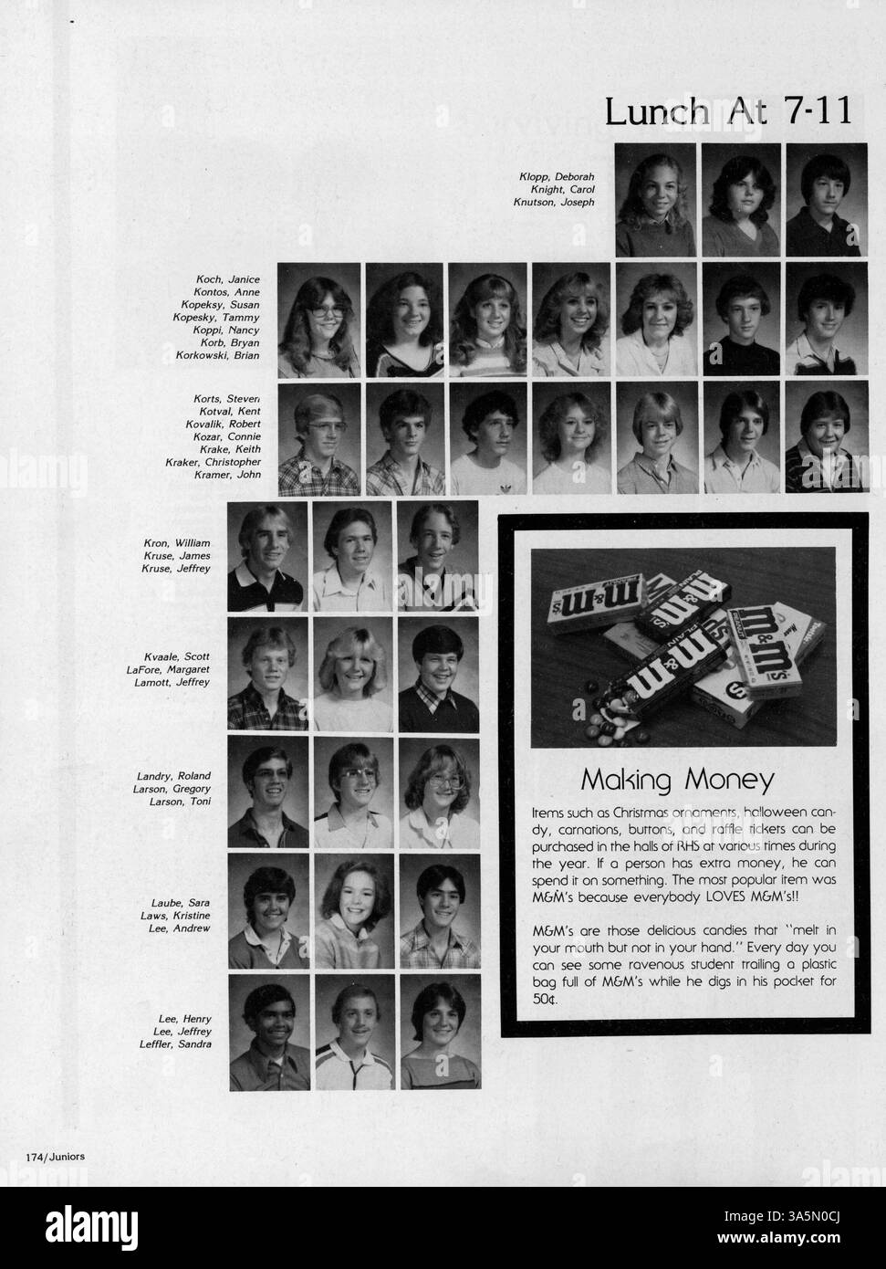 Yearbook offers a snapshot of the 1982 1983 academic year hi-res stock ...