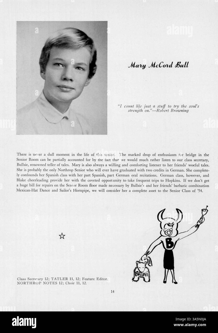 The 1954 edition of the Tatler yearbook from Northrop Collegiate ...