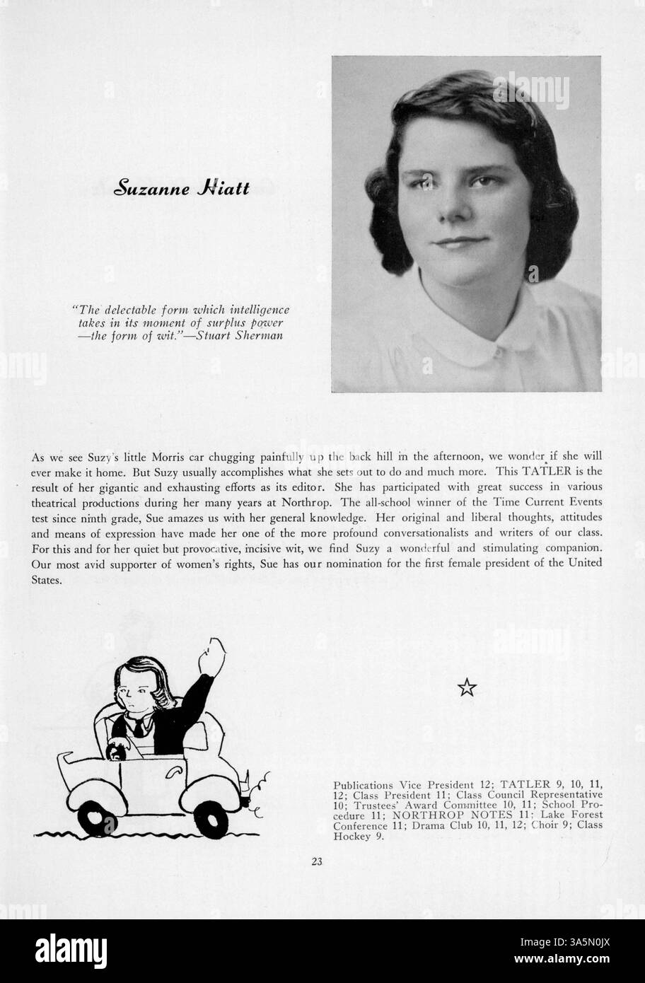 Documents the 1953 1954 school year at northrop collegiate hi-res stock photography and images ...