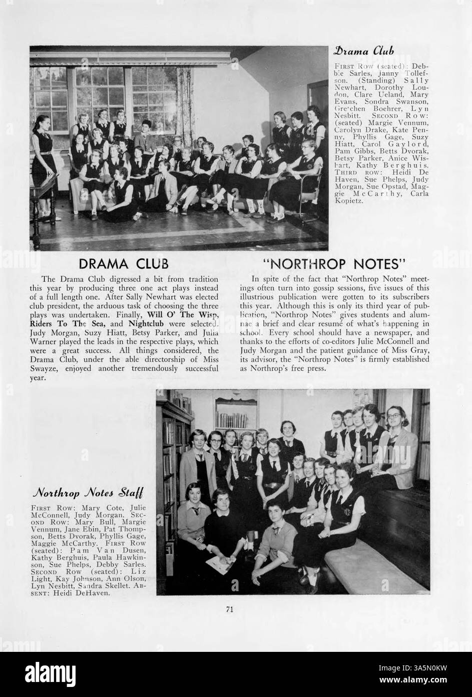 The 1954 Tatler yearbook documents the students, teachers, athletics ...