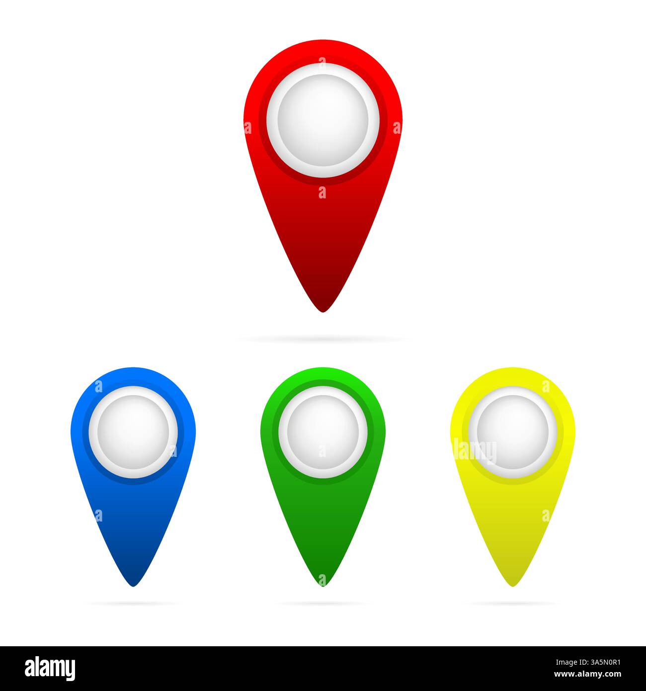 Set of bright map pointers. Map pin icon Stock Vector Image & Art - Alamy