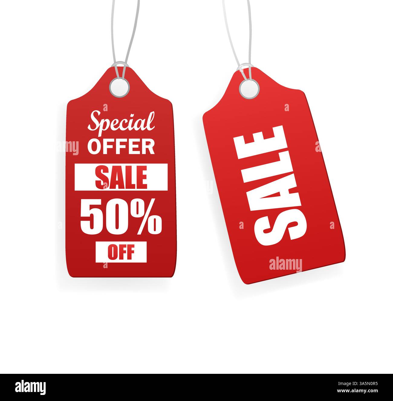 Vintage sale tag, great design for any purposes. Sale red tag on white ...
