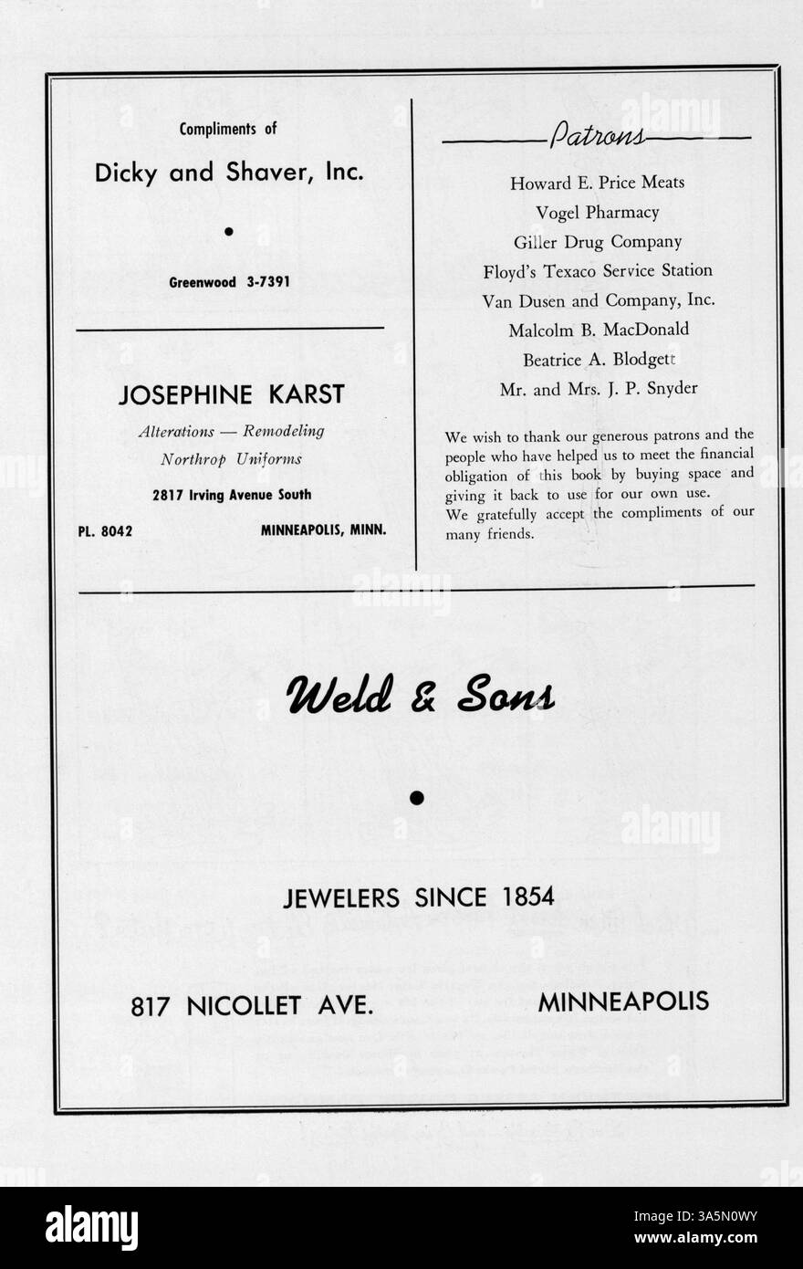 This 1954 yearbook from northrop collegiate documents the school hi-res ...