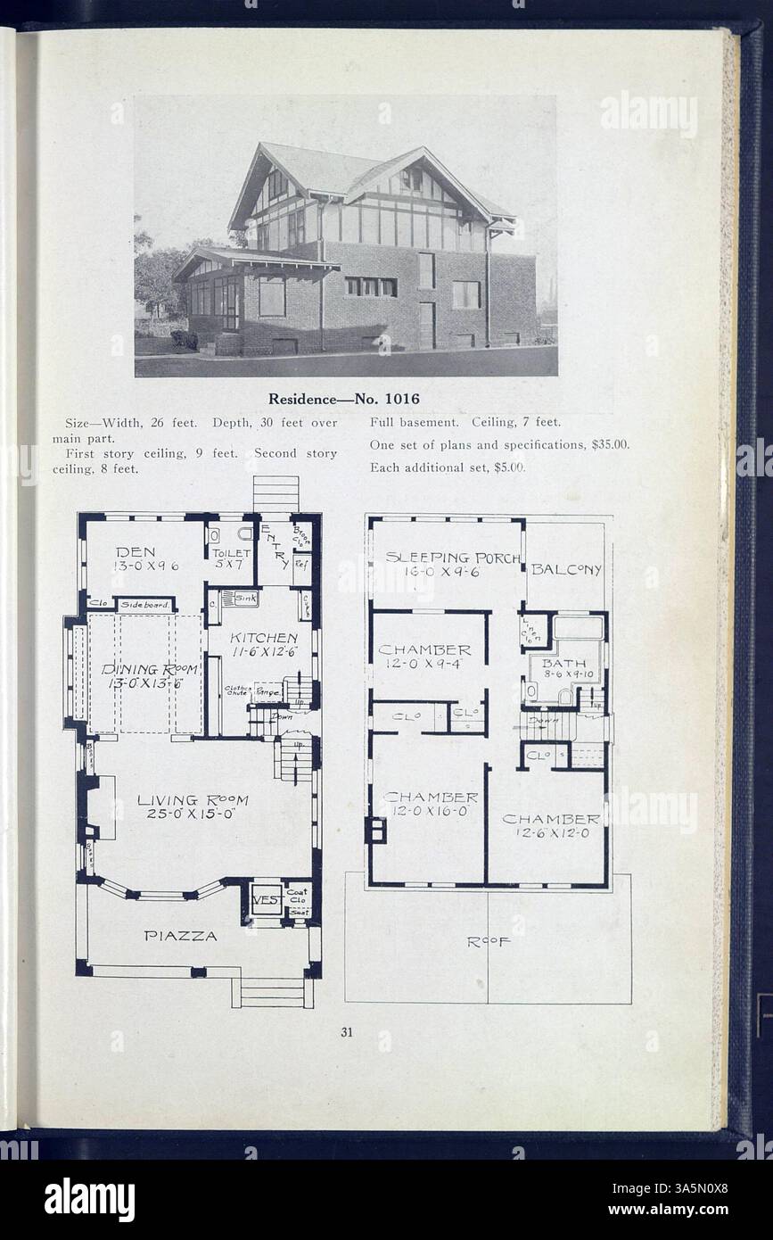 A collection of original home designs with photographs and floor plans ...