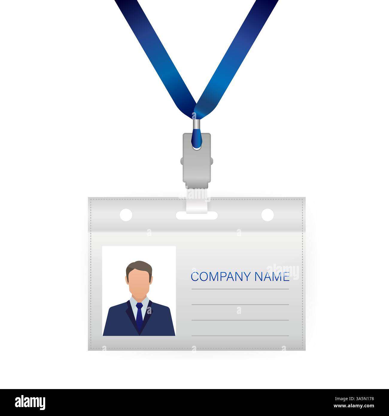 Name tag vector illustration on white background. Blank template ...