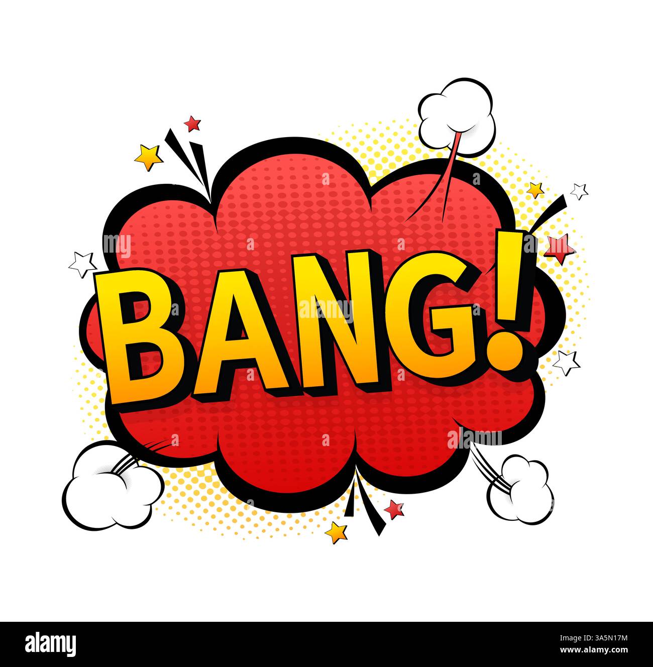 Bang pop illustration in retro style on color background. Vector ...