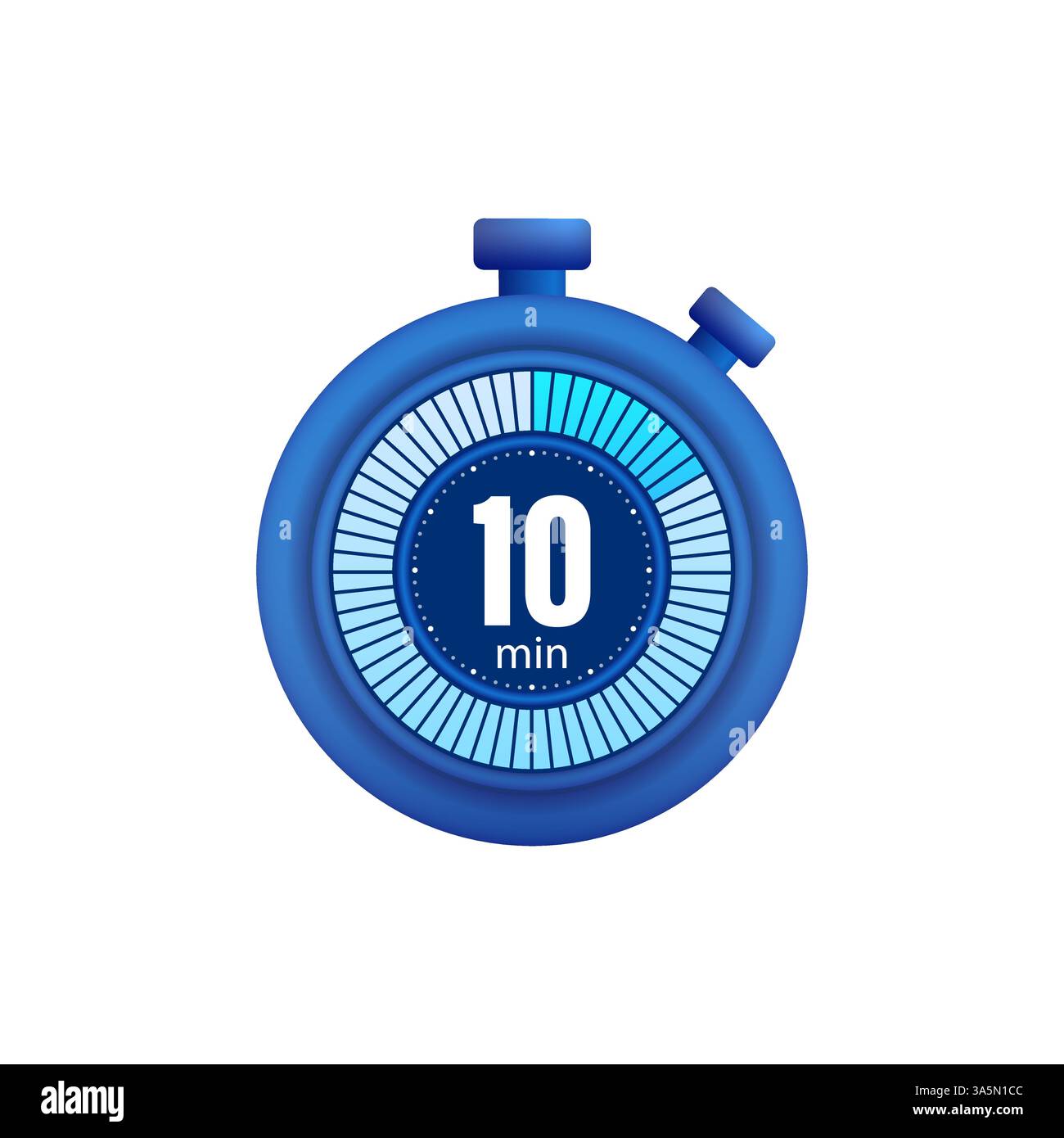 Icon of a timer with 10 minutes on the white background. Vector ...