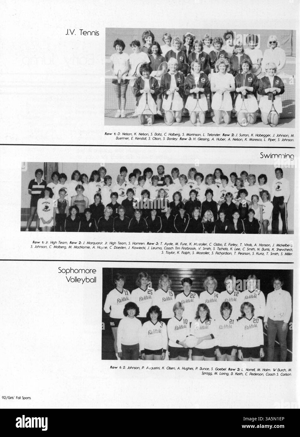 Yearbook from richfield high school features the students hi-res stock ...