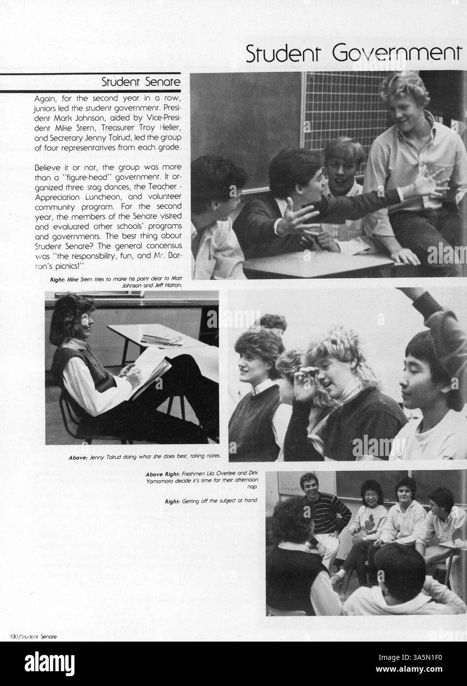 Aurean 85, the 1985 yearbook from Richfield High School, documents the ...