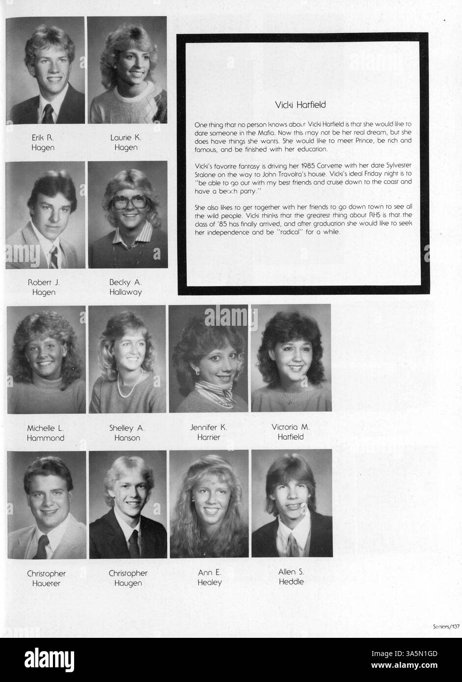 Richfield high schools 1985 yearbook captures moments from the hi-res ...
