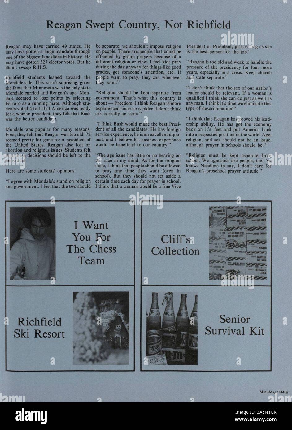 This 1985 yearbook from Richfield High School features the students ...