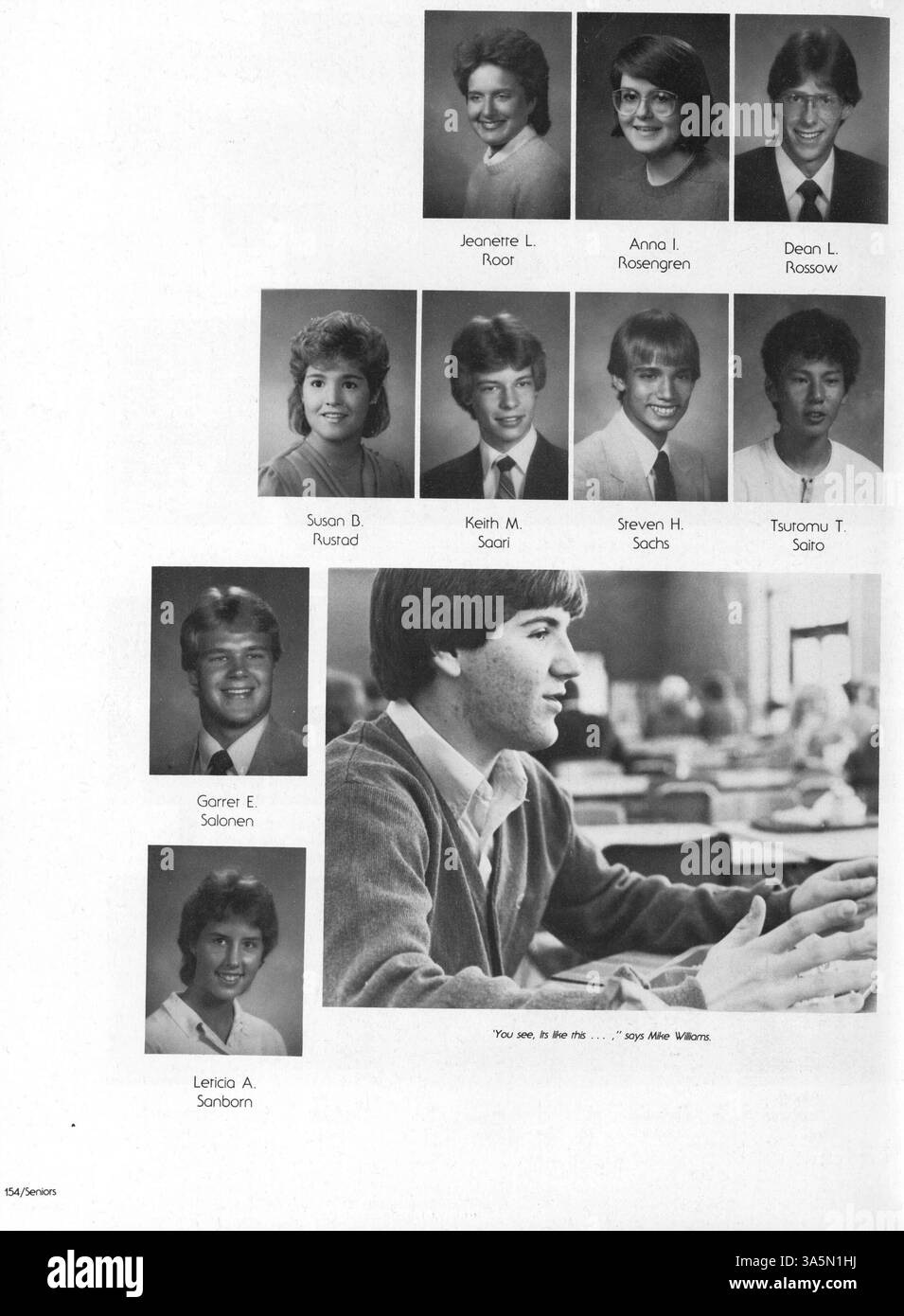 Richfield high schools 1985 yearbook includes photos of student hi-res ...