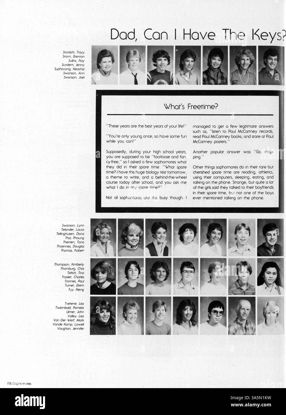 Richfield high schools 1985 yearbook showcases the years students hi ...