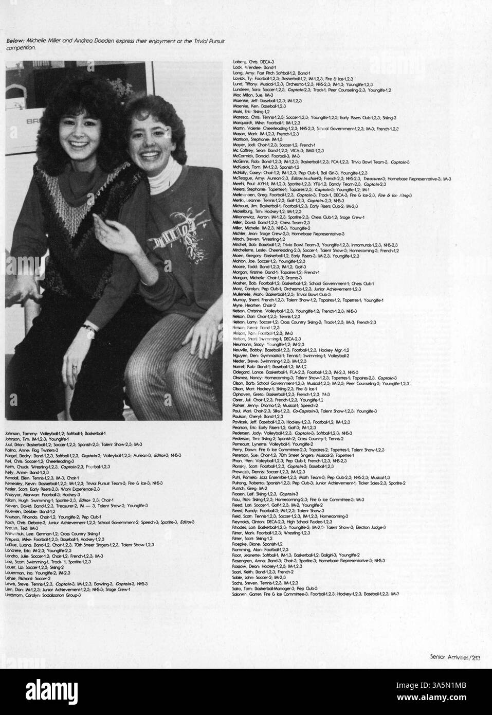 Richfield High School's 1985 yearbook features portraits of students ...