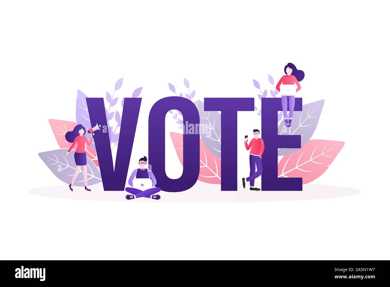 Cartoon icon. Cartoon character. Flat vote people for concept design ...