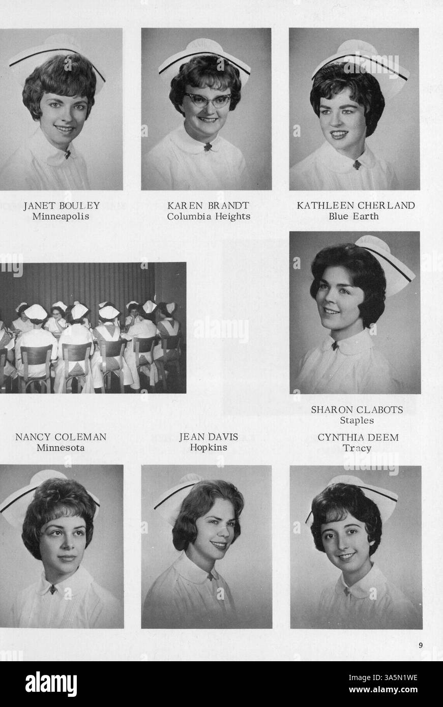 The 1963 'Sabarho' yearbook from St. Barnabas Hospital School of Nursing showcases the ...