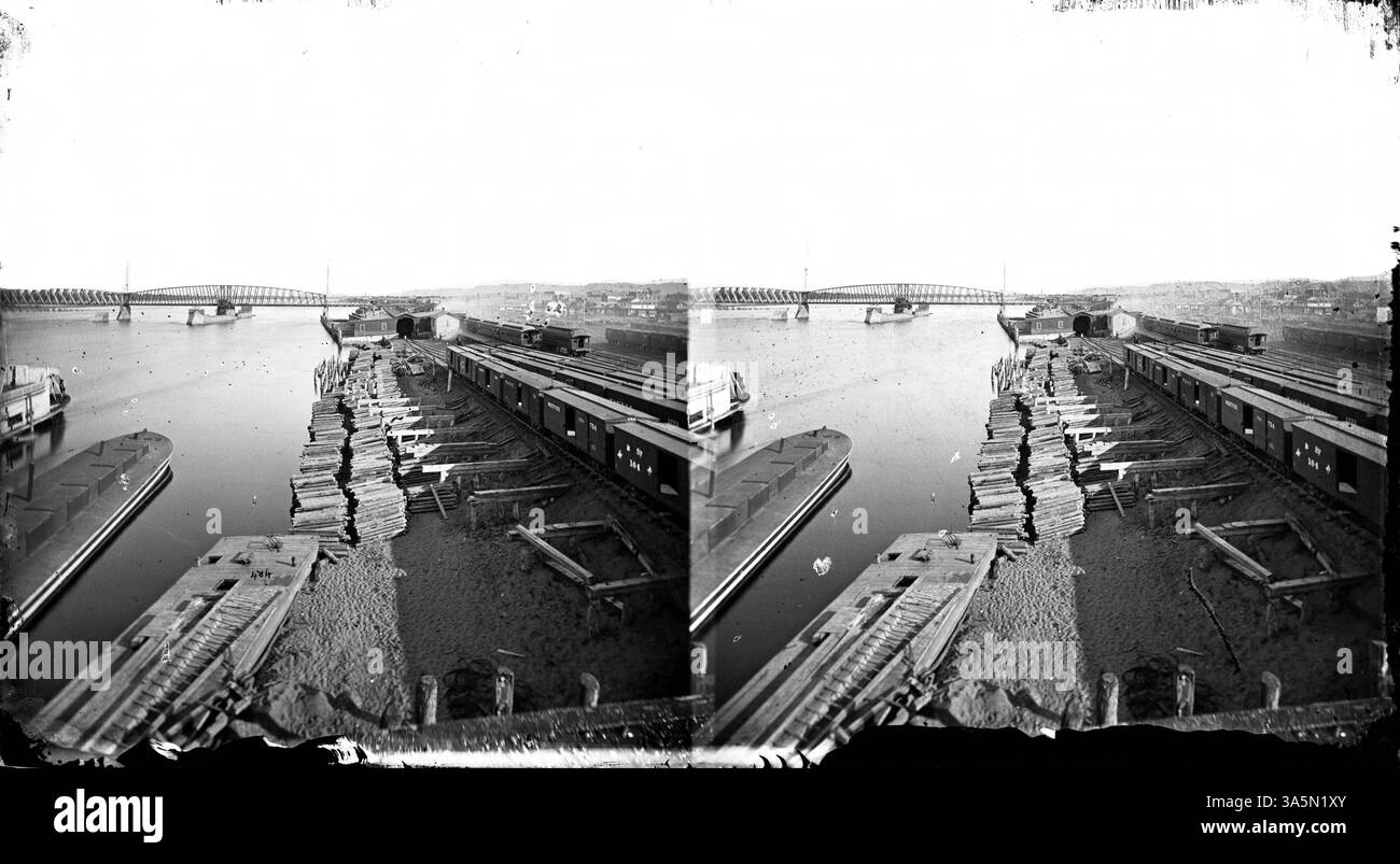 This image features the Milwaukee Railroad Bridge over the waterfront ...