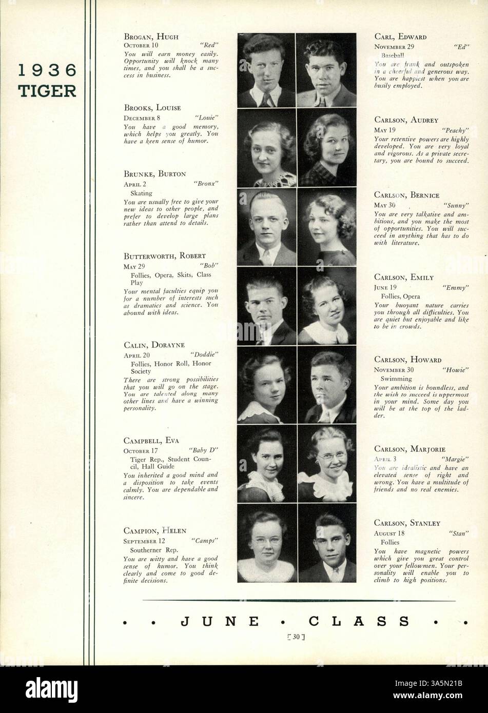 This edition of the 1936 'Tiger' Yearbook captures South High School's ...