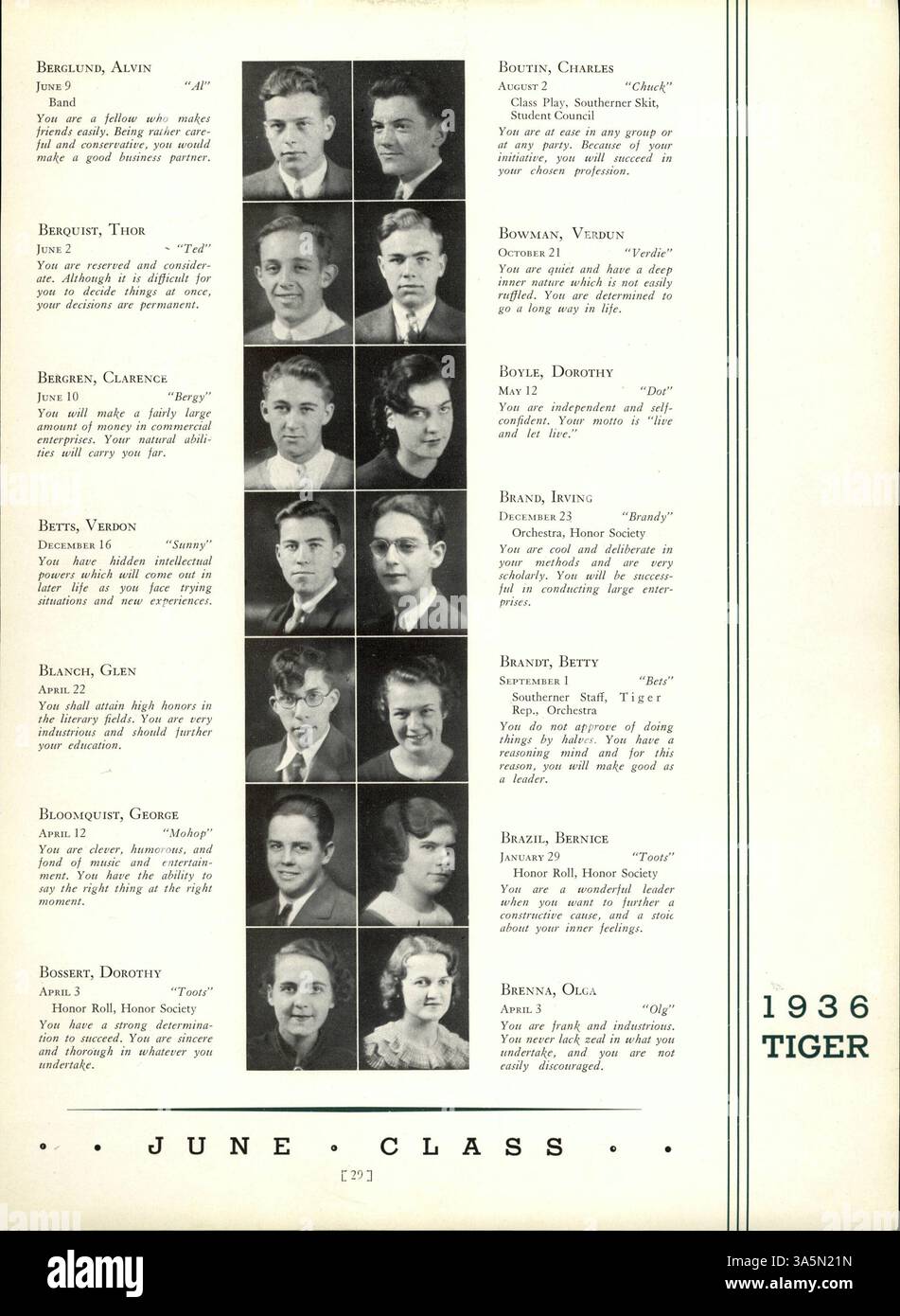 The 1936 'Tiger' Yearbook highlights the involvement of South High ...