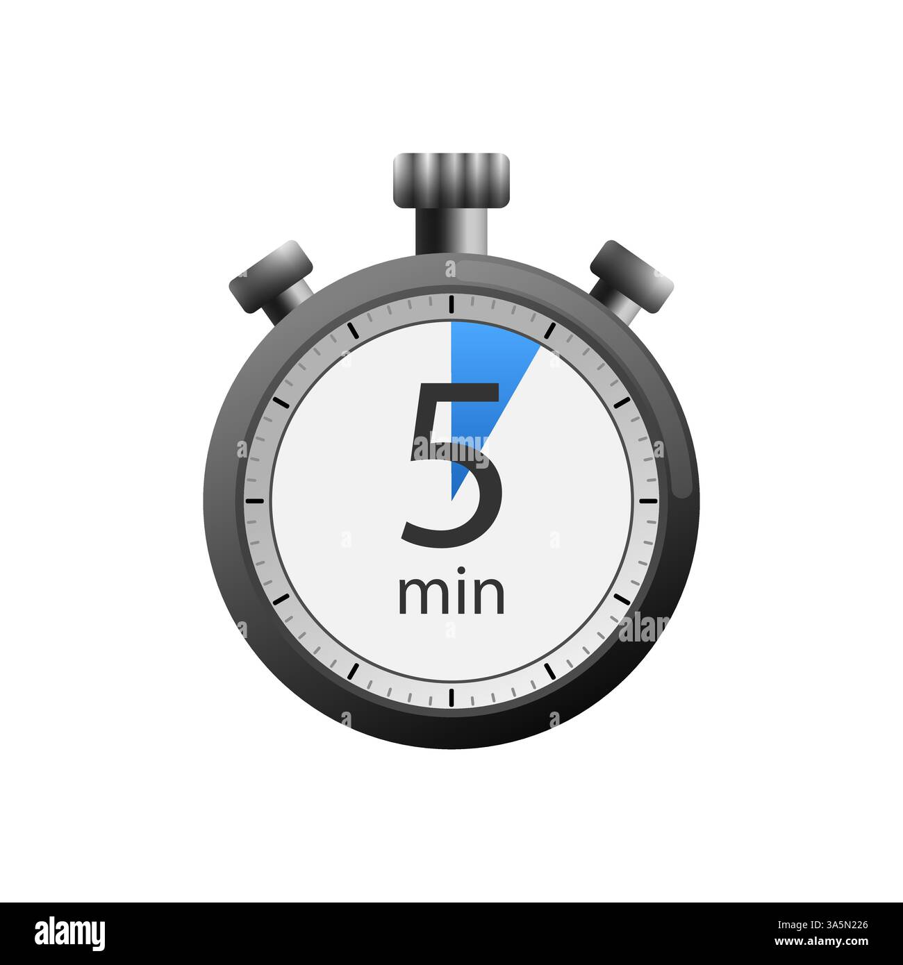 Icon of a timer with 5 minutes on the white background. Vector ...