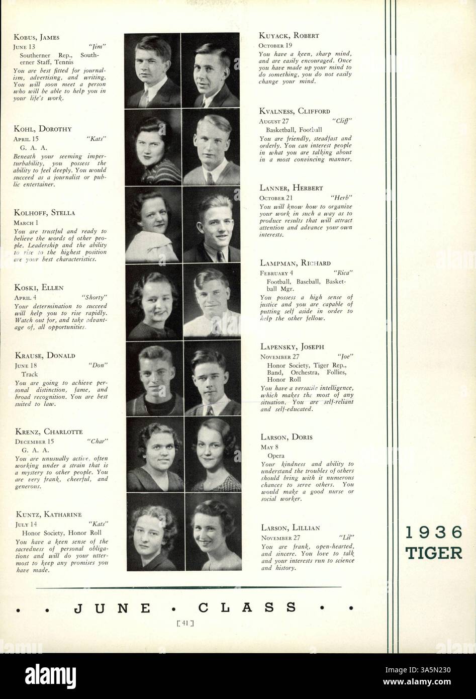 The 1936 'Tiger' Yearbook reflects the vibrant student life at South ...