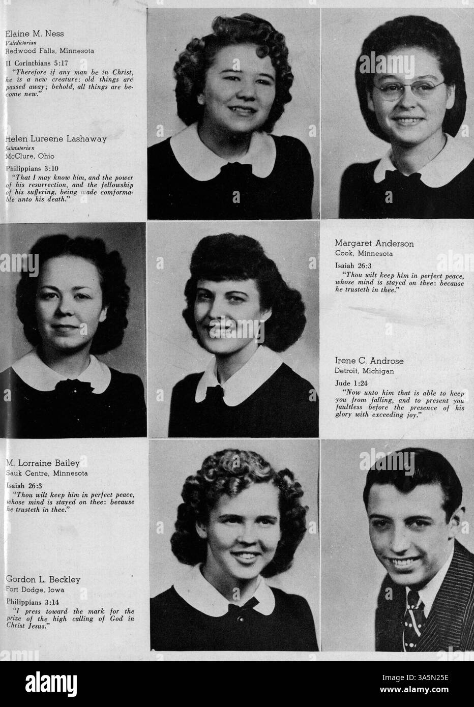 This 1947 yearbook captures the key academic hi-res stock photography ...