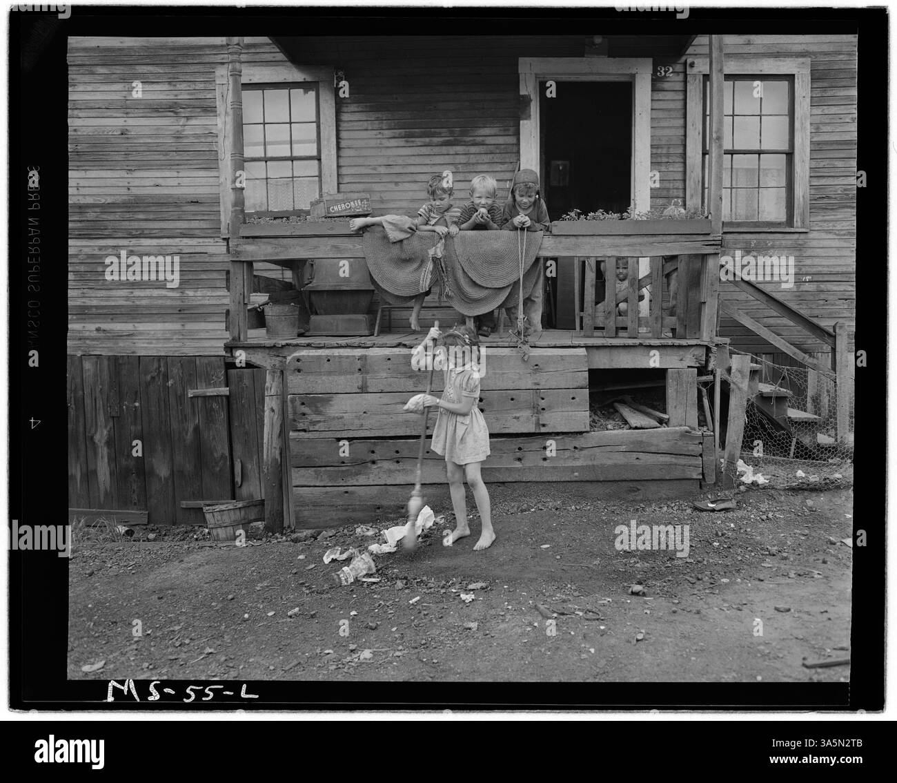 Porch maintenance Black and White Stock Photos & Images - Alamy