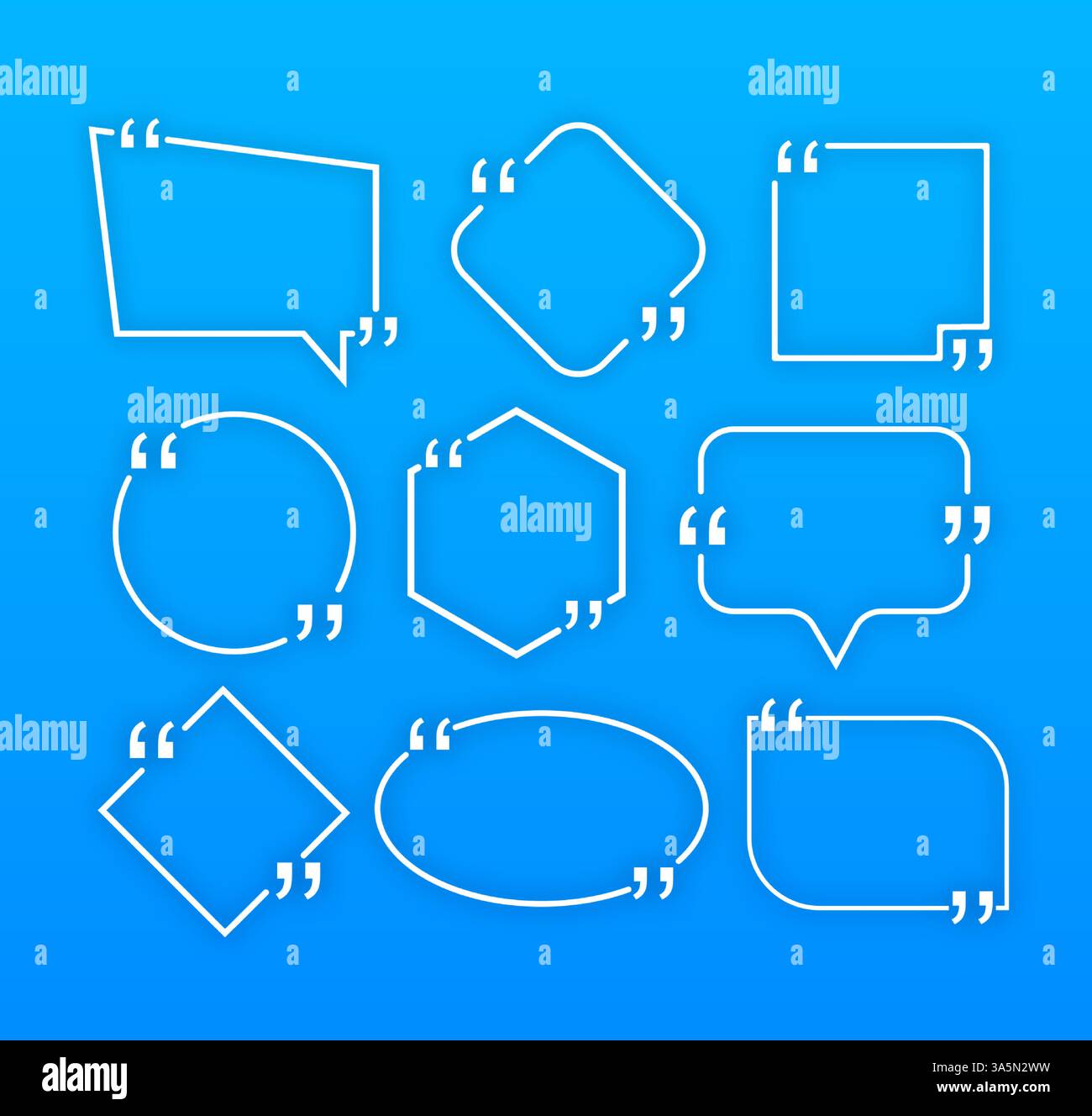 Chat talk bubble icon logo vector. Message icon. Quote on white ...