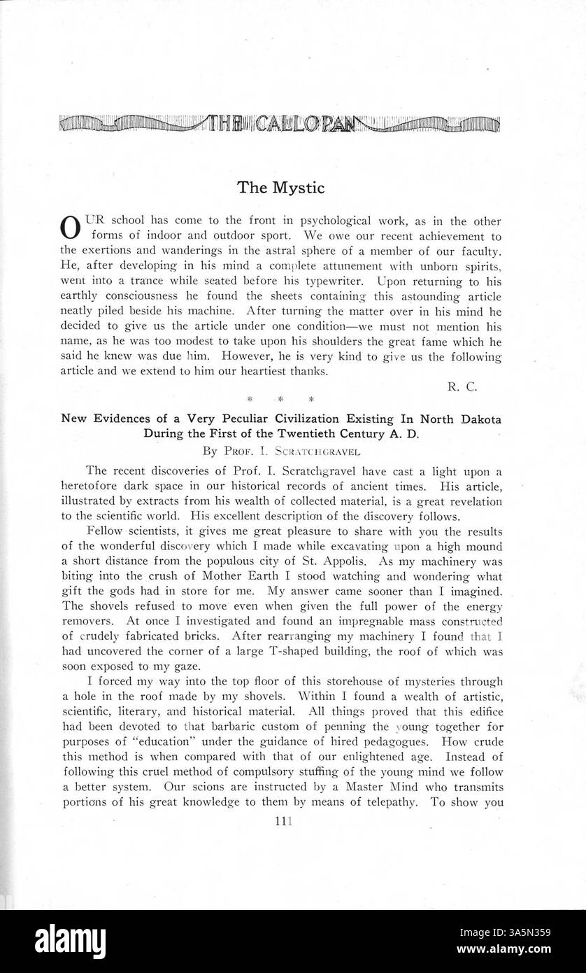 The 1920 Blake School yearbook, The Callopan, documents students ...