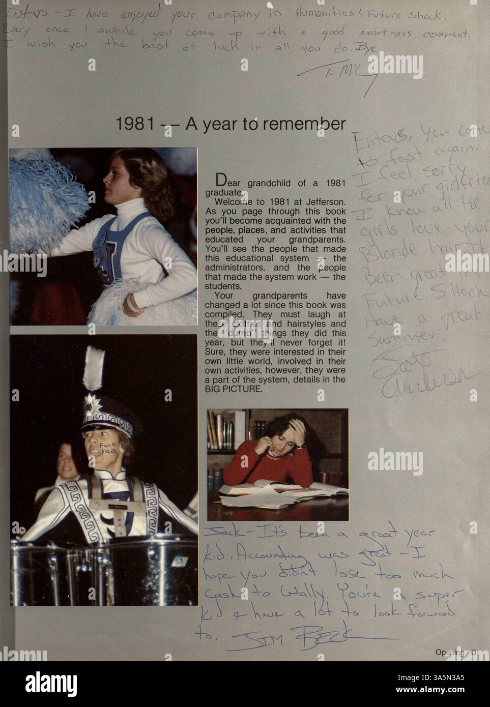 The 1981 'Revolution' yearbook from Jefferson High School records ...