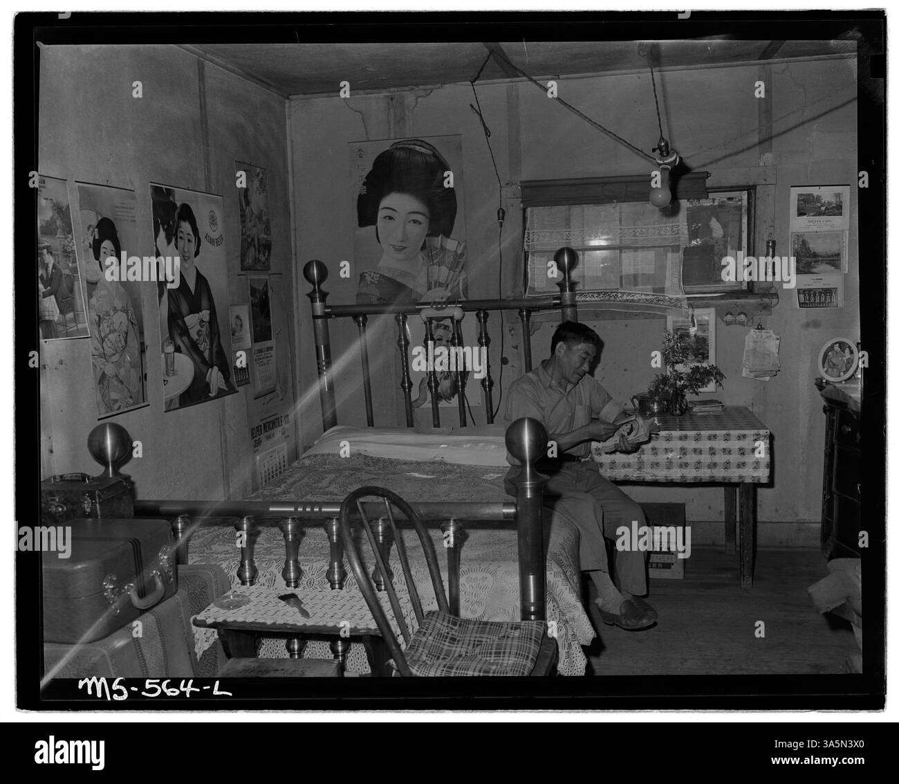 A Japanese miner's quarters in the company housing project of Hudson ...