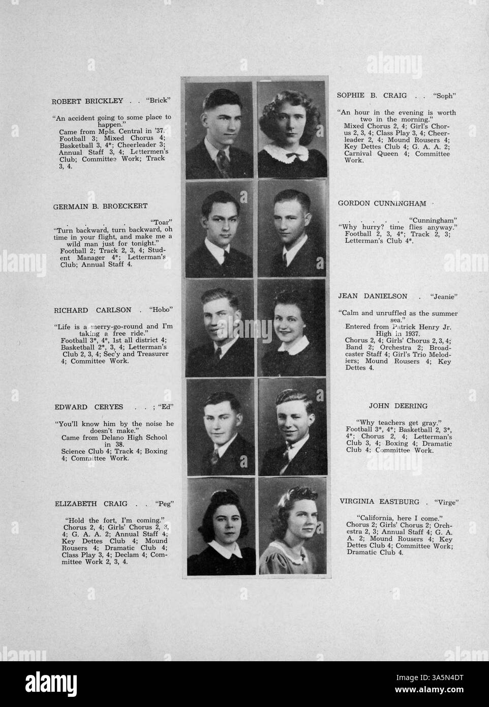 The 1939 Mohian yearbook from Mound High School highlights the academic year 1938-1939 ...
