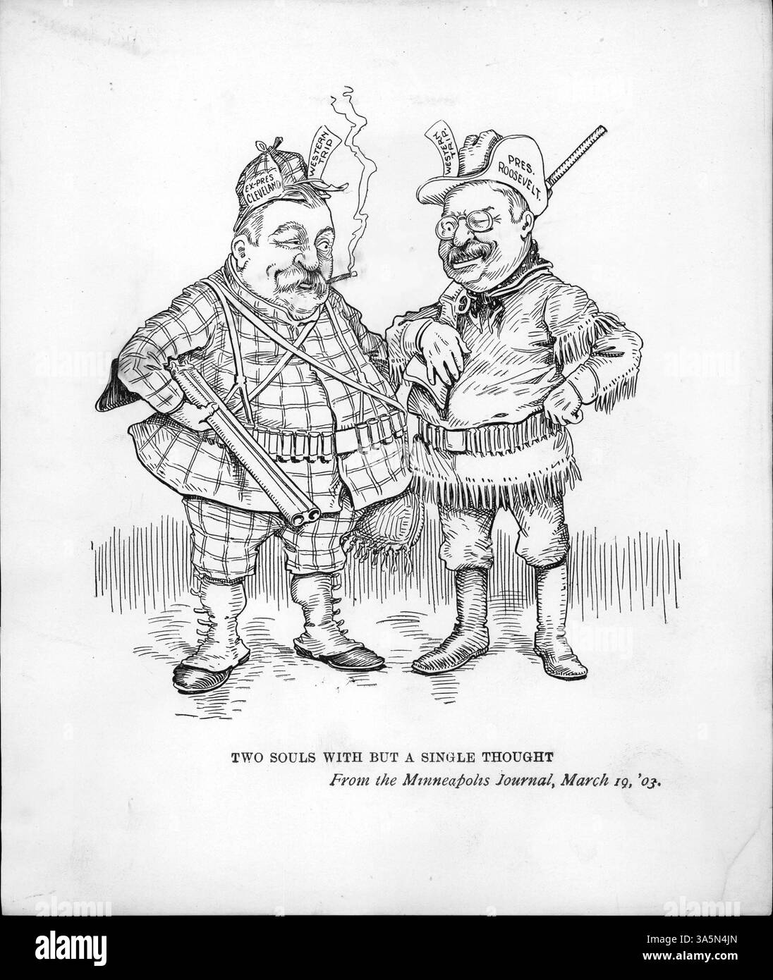 This image features former U.S. Presidents Cleveland and Roosevelt, who ...