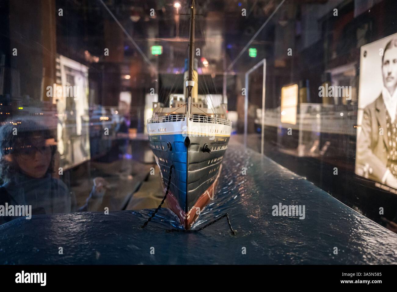 Seattle, USA. 23rd Mar 2025. Titanic the exhibition in the Maritime ...