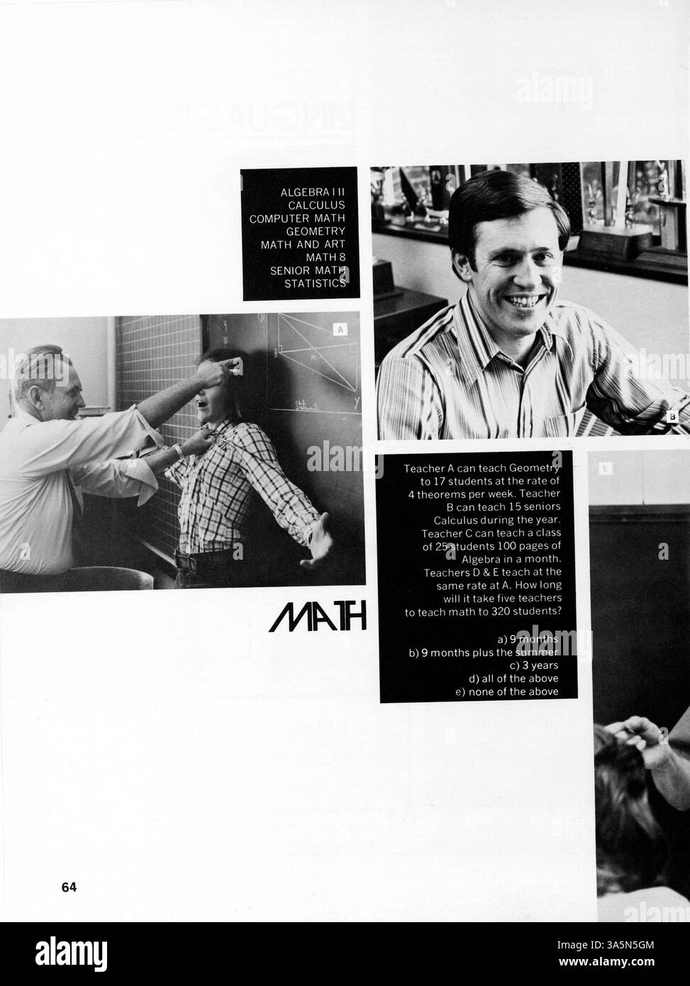 The 1973 blake yearbook captures life at blake high school hi-res stock ...