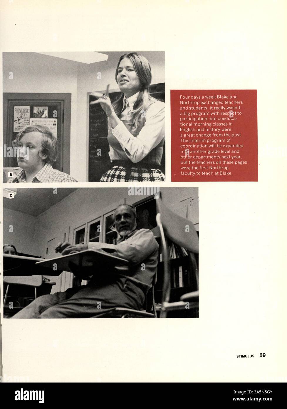 Records key moments from the 1972 1973 school year hi-res stock ...