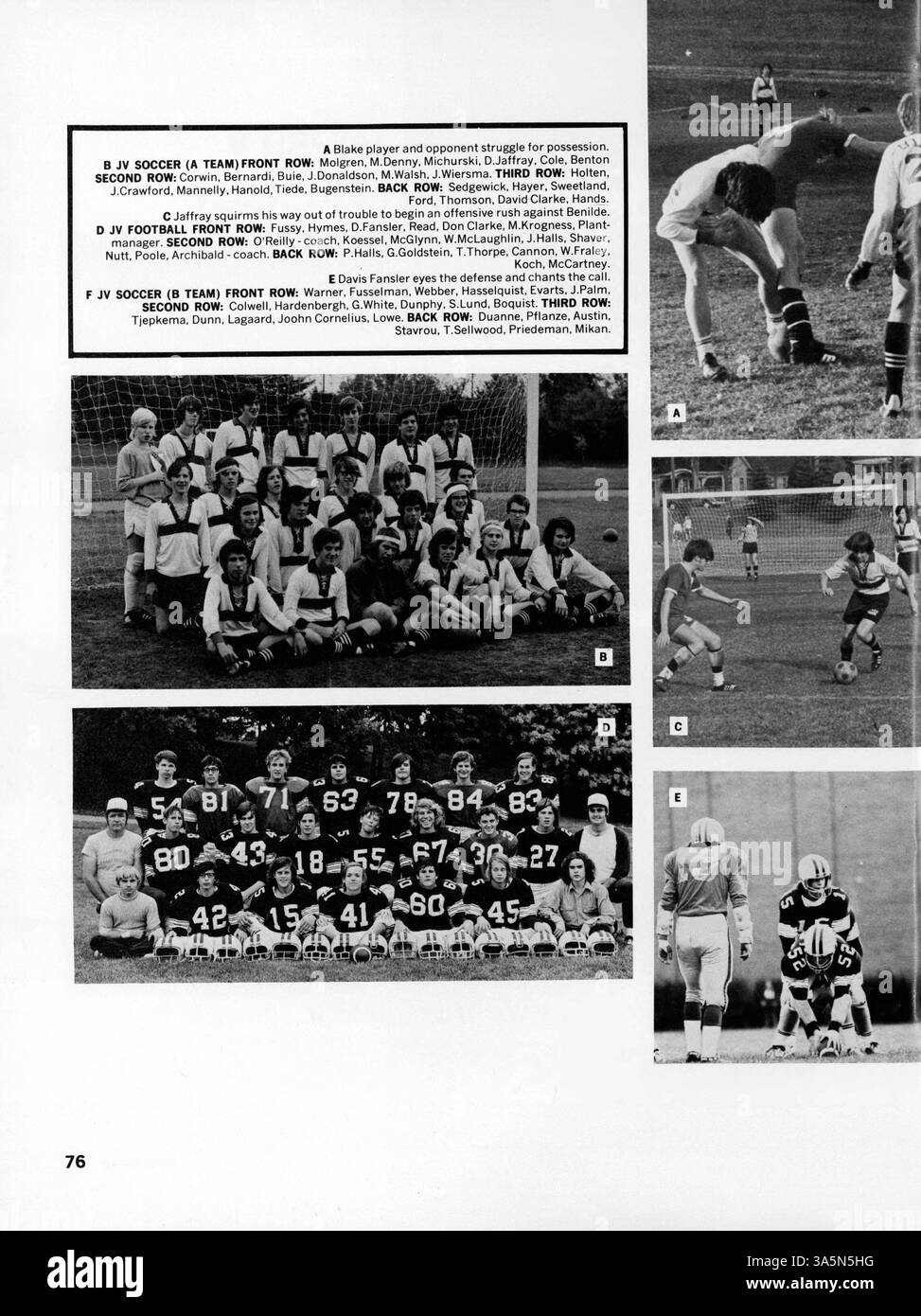 Significant events during the 1972 1973 academic year hi-res stock ...