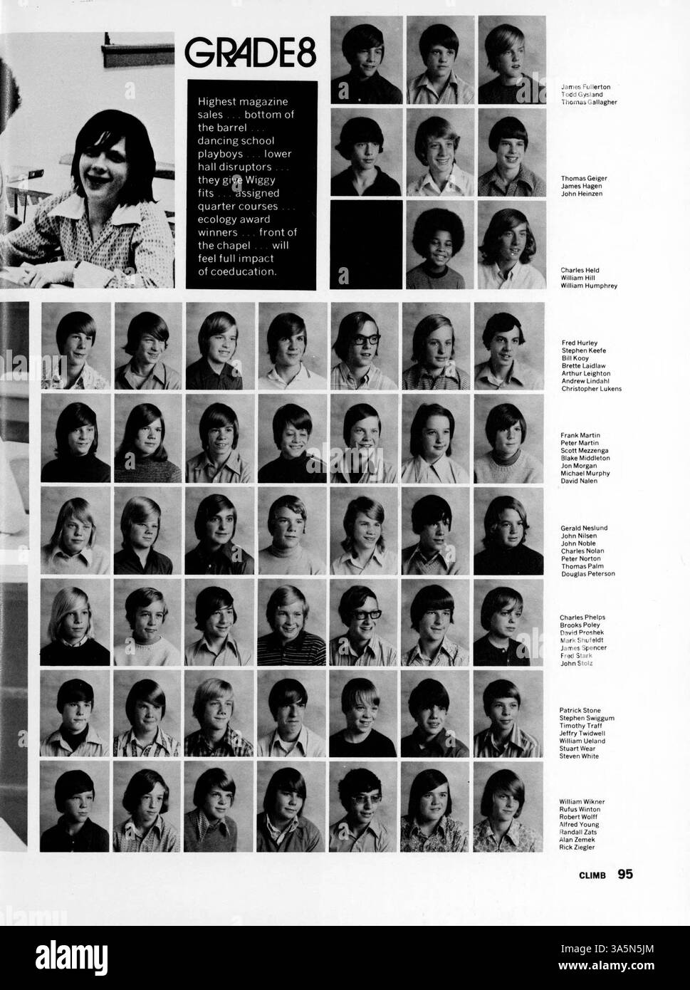 This high school annual from 1973 captures student life hi-res stock ...