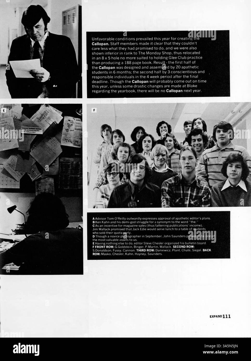 Blake schools 1973 yearbook hi-res stock photography and images - Alamy
