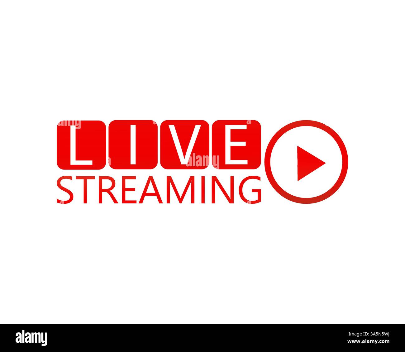 Live stream sign, emblem, logo isolated on a white background. Vector ...
