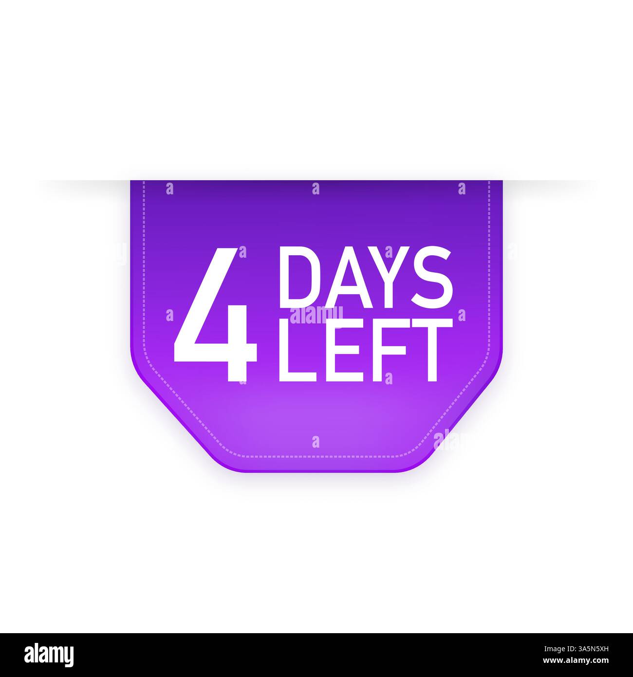 4 Days to go poster in flat style. Vector illustrations for time ...