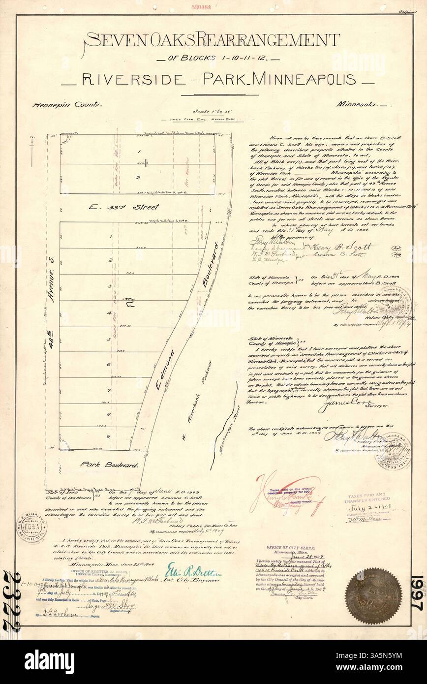 This map outlines the rearrangement of blocks 1-10-11-12 in Riverside ...