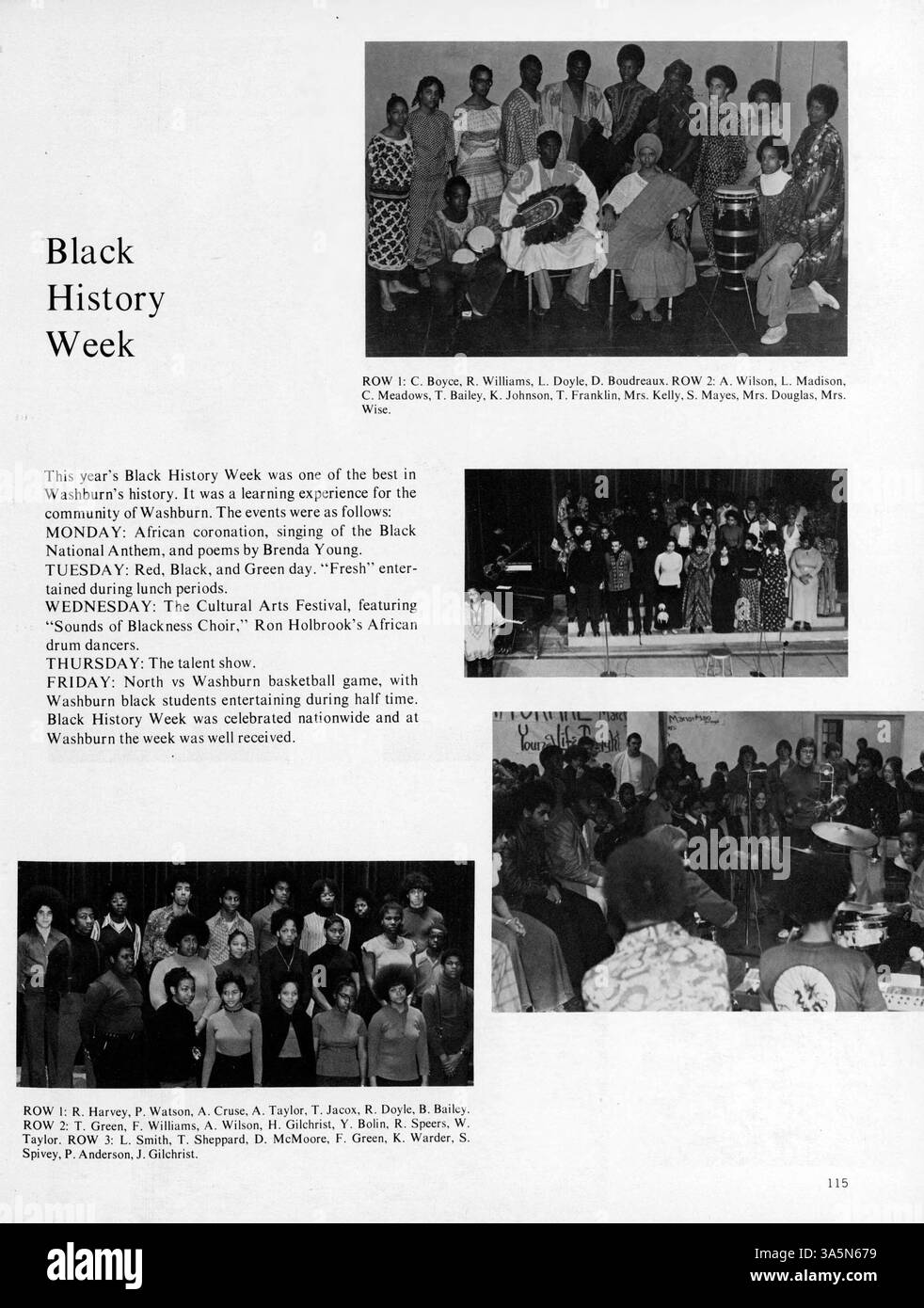 The 1974 Wahian Yearbook from Washburn High School documents key ...