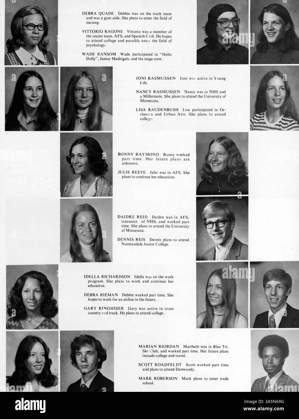 The 1974 wahian yearbook documents the 1973 1974 school year at hi-res stock photography and ...