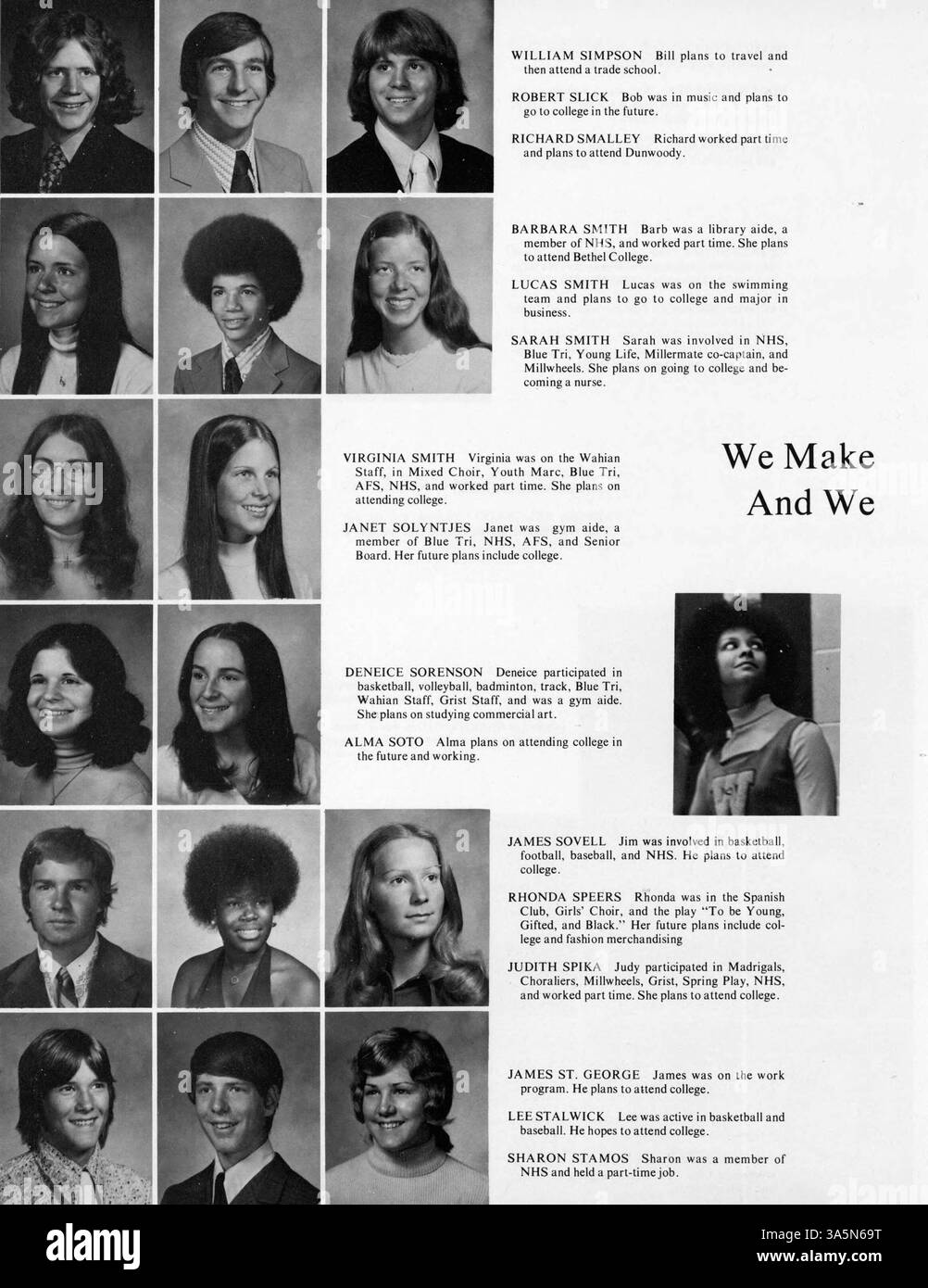 African american history throughout the 1973 1974 school year hi-res stock photography and ...