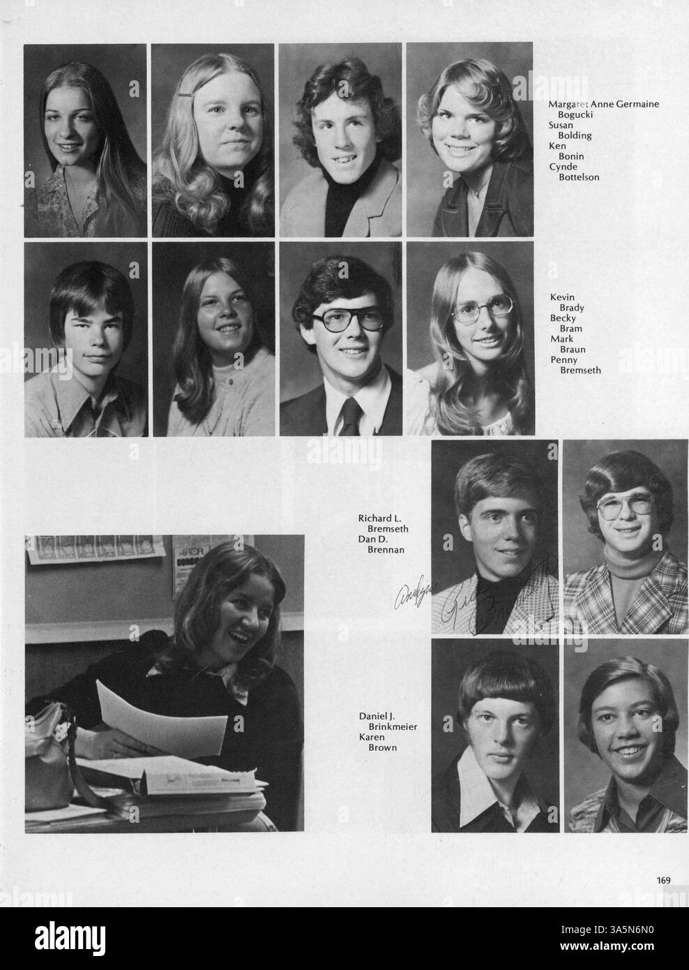 Reflecting high school life in the early 1970s hi-res stock photography ...