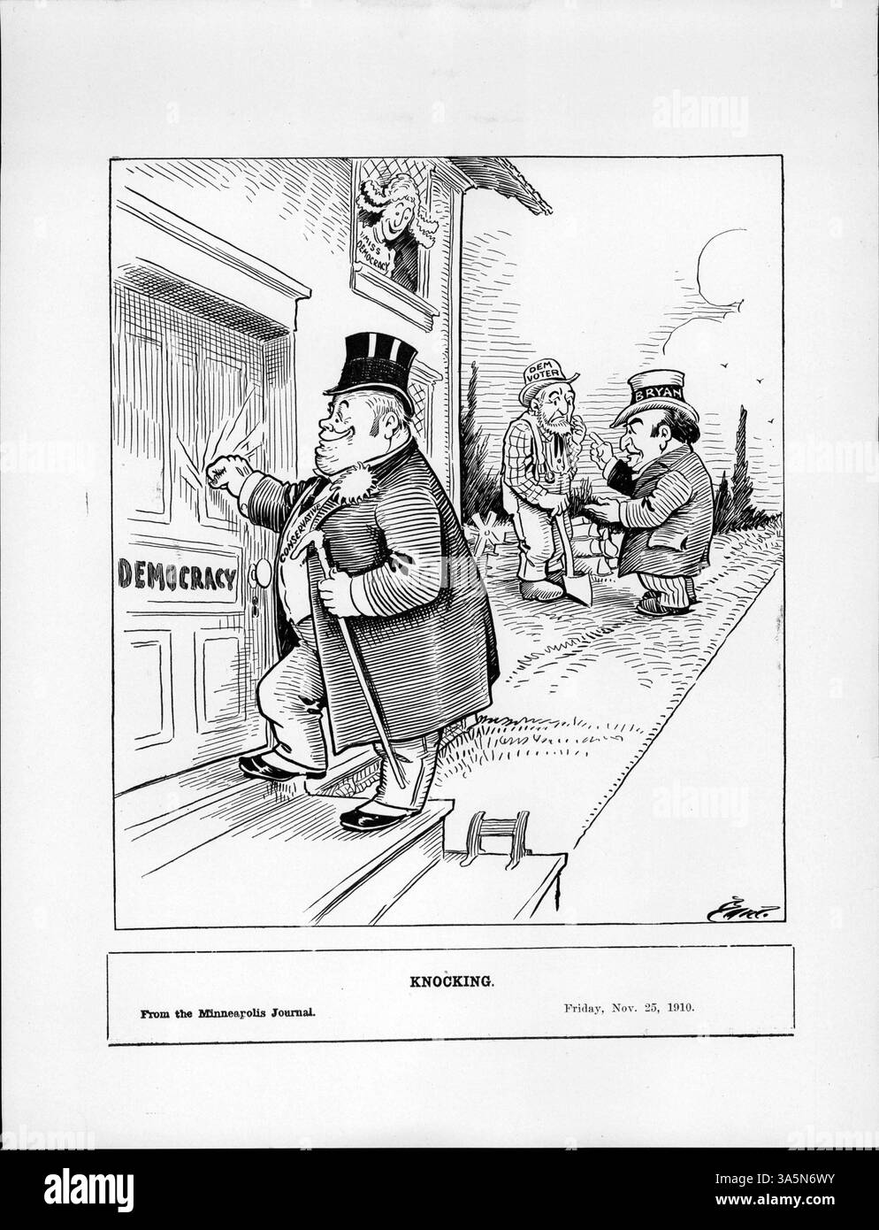This political cartoon illustrates an overweight conservative po hi-res ...