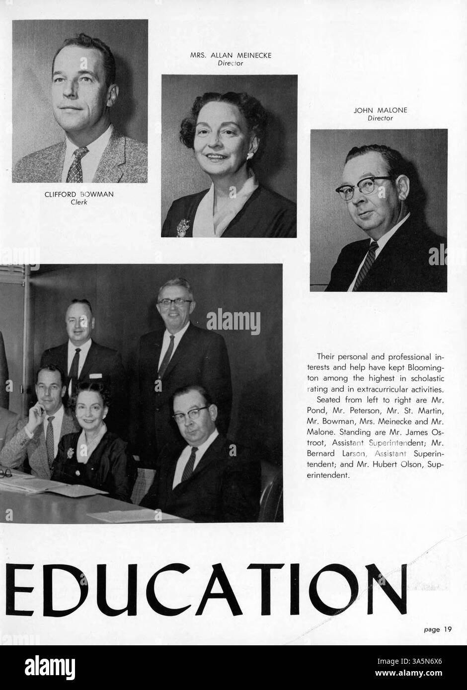 Bear '60, the 1960 Bloomington High School yearbook, showcases the ...